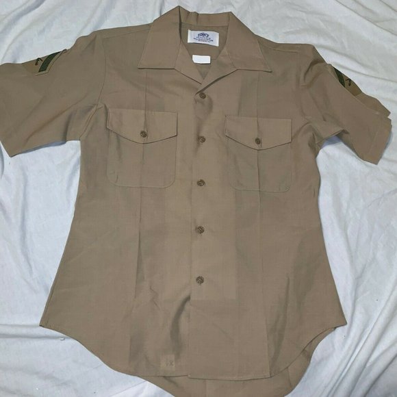 Shirts | Sz155 Dscp Valor Collection Usmc Tan Short Sleeve Charlie ...
